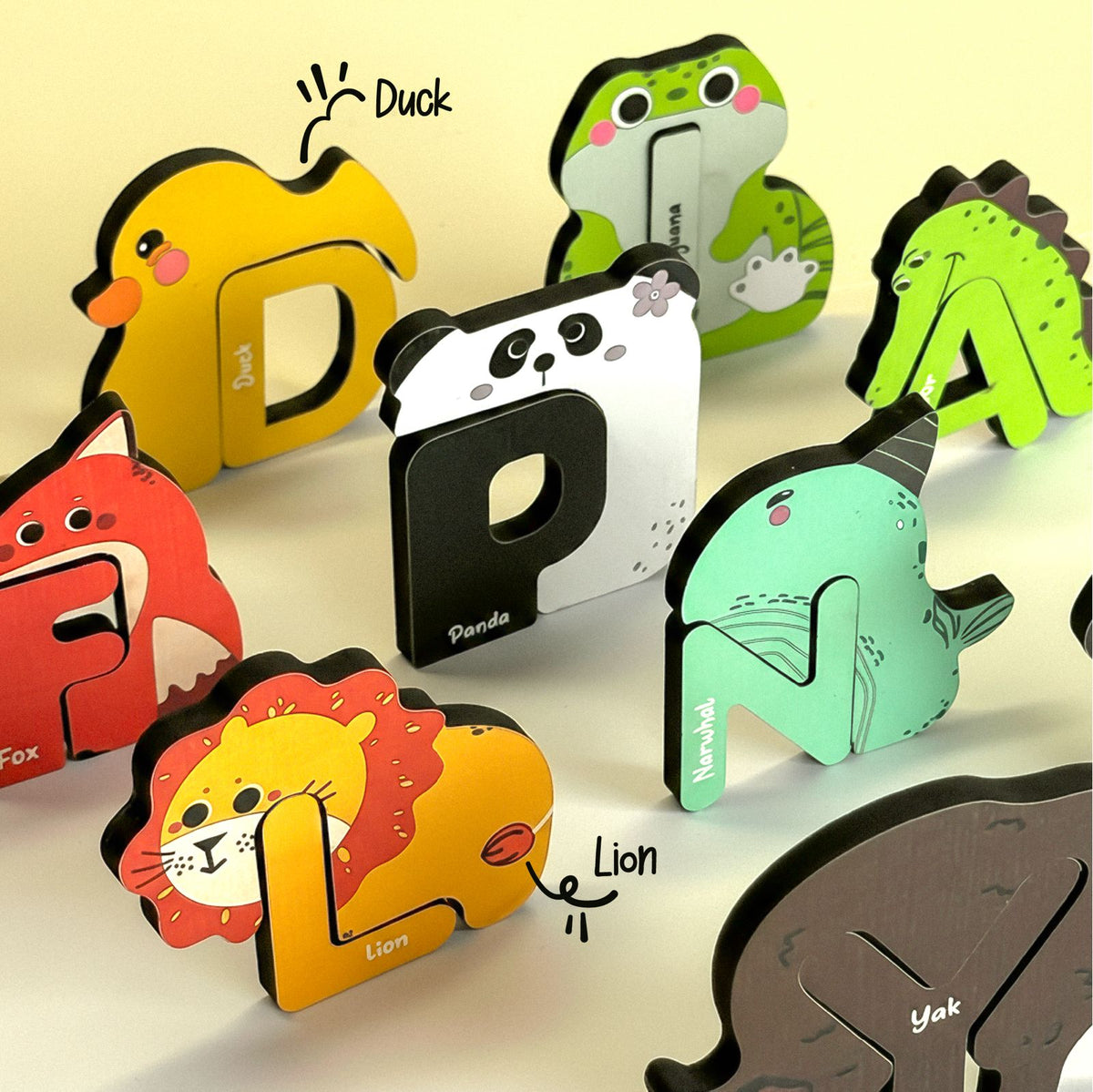 Mini Leaves Toys A–Z Animal Alphabet Wooden Puzzle Set
