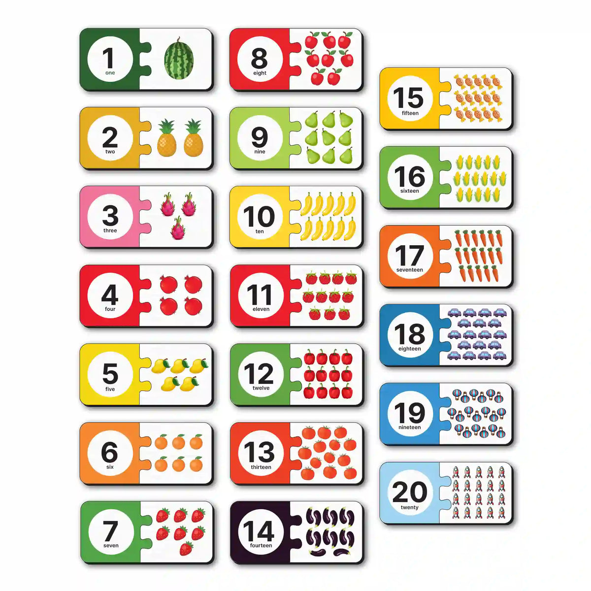 1-20 Number Matching Puzzle 3+ Years – Mini Leaves