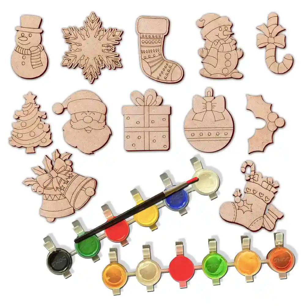 DIY Christmas Santa Claus Wooden Fridge Magnets Cut Outs 6+ Years ...