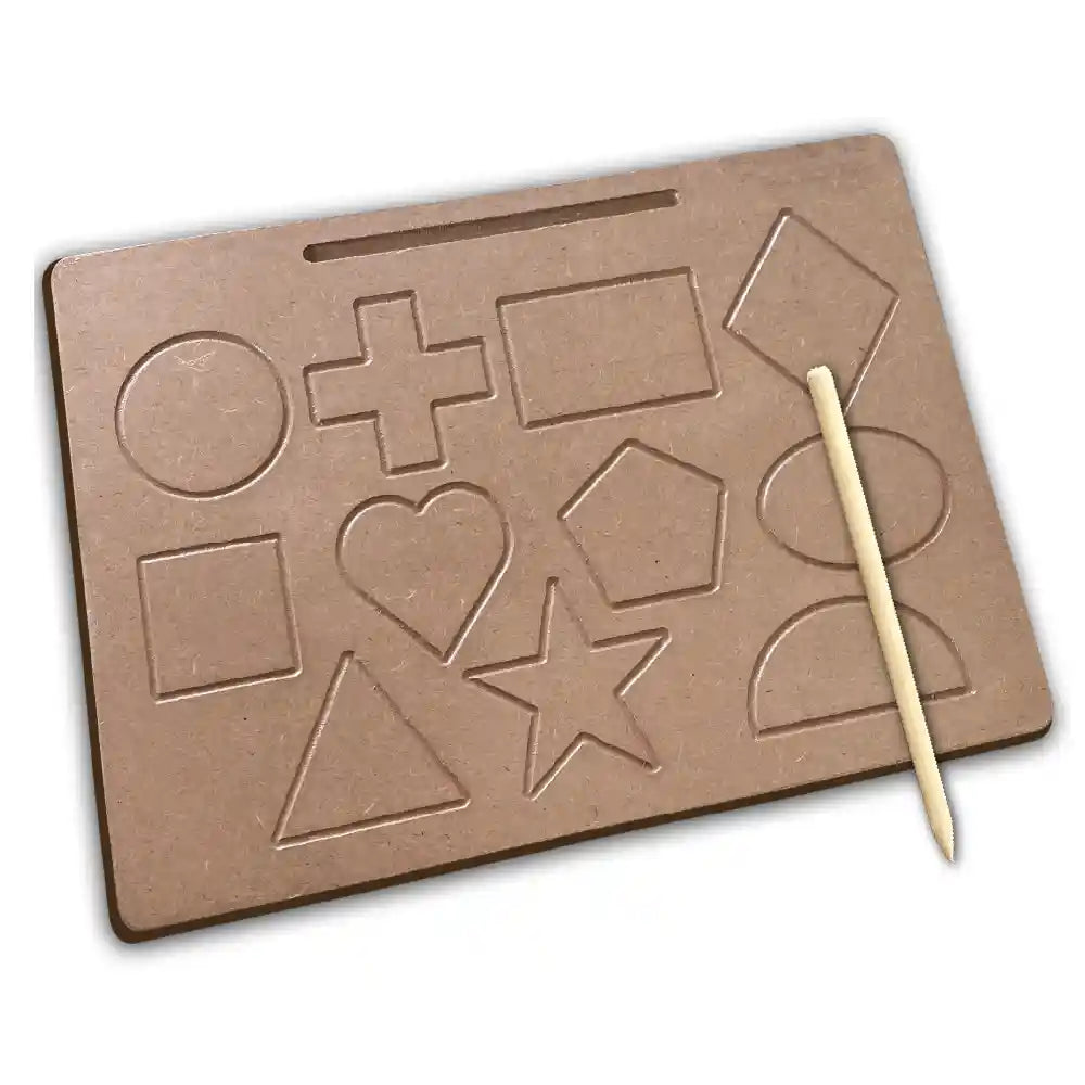 Geometric Wooden Tracing Boards 11 Shapes 2+ Years – Mini Leaves