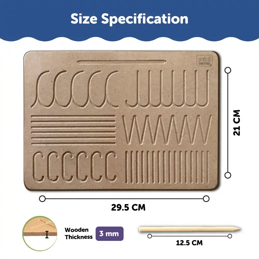 Prewriting Learning Tracing Board for Beginner 2+ Years – Mini Leaves