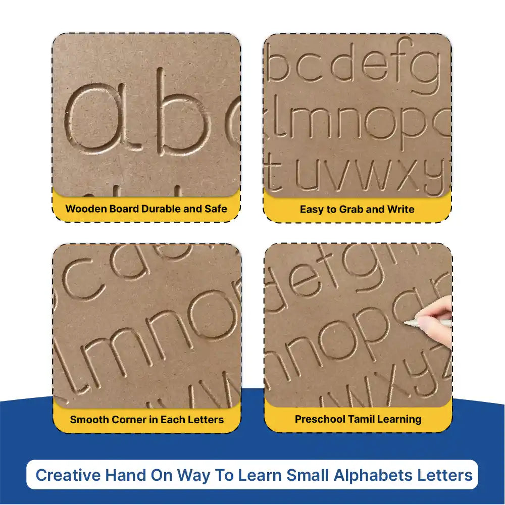 Small Letters Alphabet Wooden Tracing Board 3+ Years – Mini Leaves