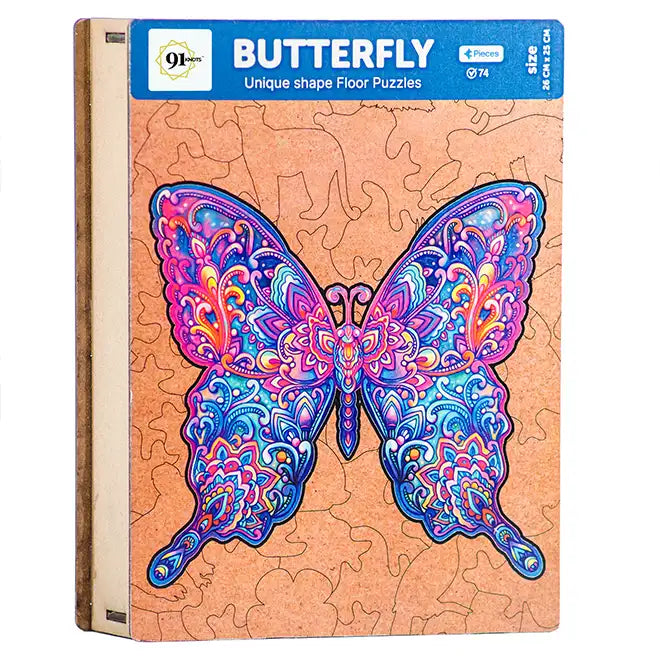 Butterfly Unique Shape Wooden Puzzles 74 Pieces 6+ Age – Mini Leaves