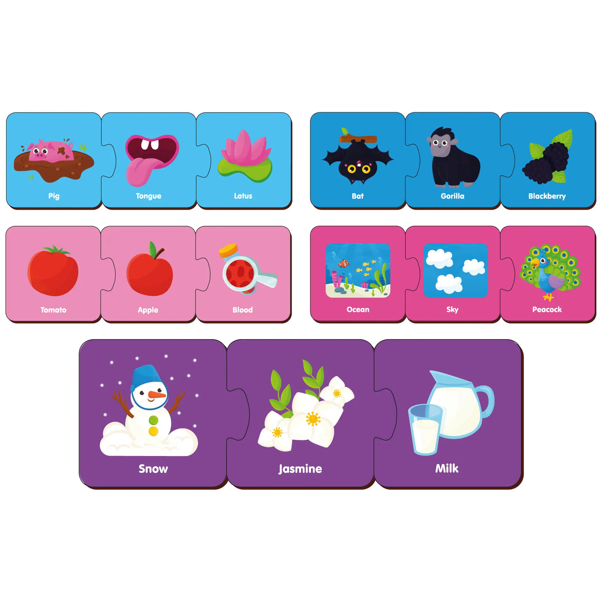 Color matching 3 pieces Puzzle 2+ Years – Mini Leaves