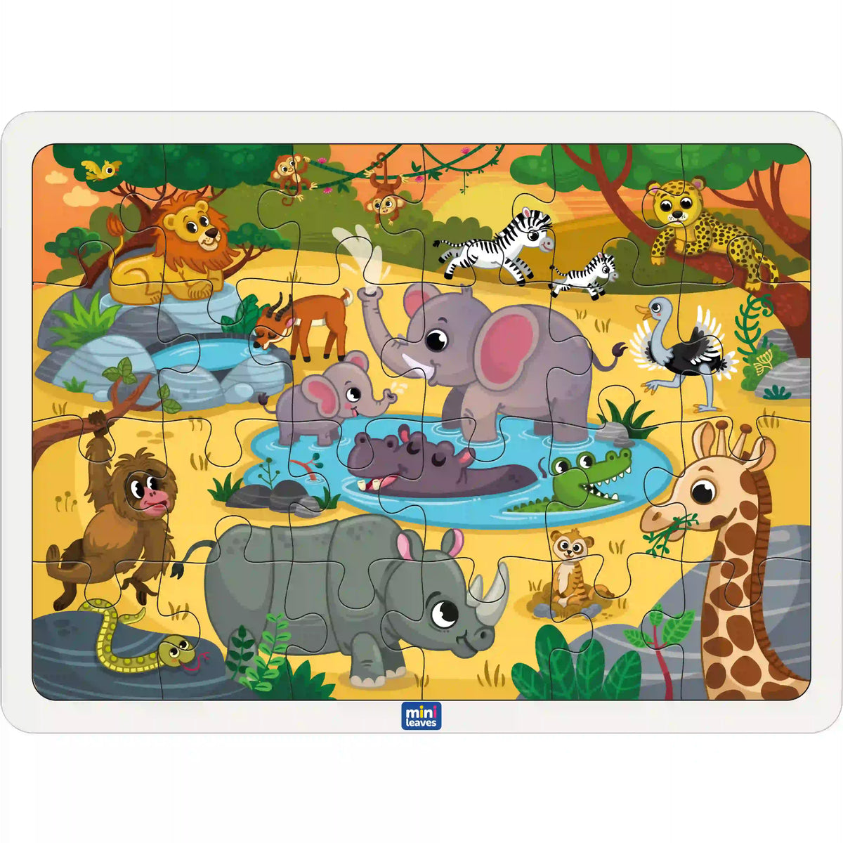 Wild Safari Animal wooden Puzzle | 35 Pieces Animal wooden Puzzle ...