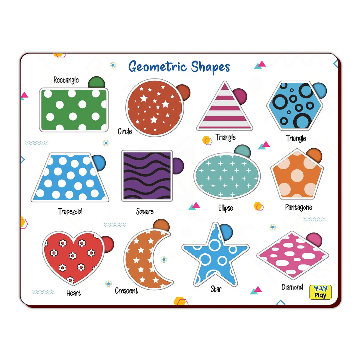 Geometric Shapes Plastic Pegboard – Mini Leaves